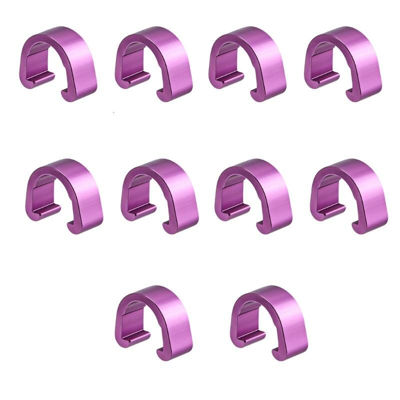 Зажимы для тросов велосипеда, 10 шт, Фиолетовый