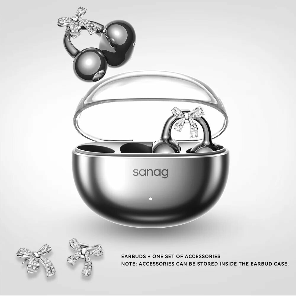 Sanag S6S Nova наушники-серьги Ribbon Black