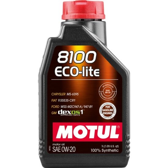 Моторное масло Motul 8100 Eco-Lite 0W-20 синтетическое 1л (ЕС)