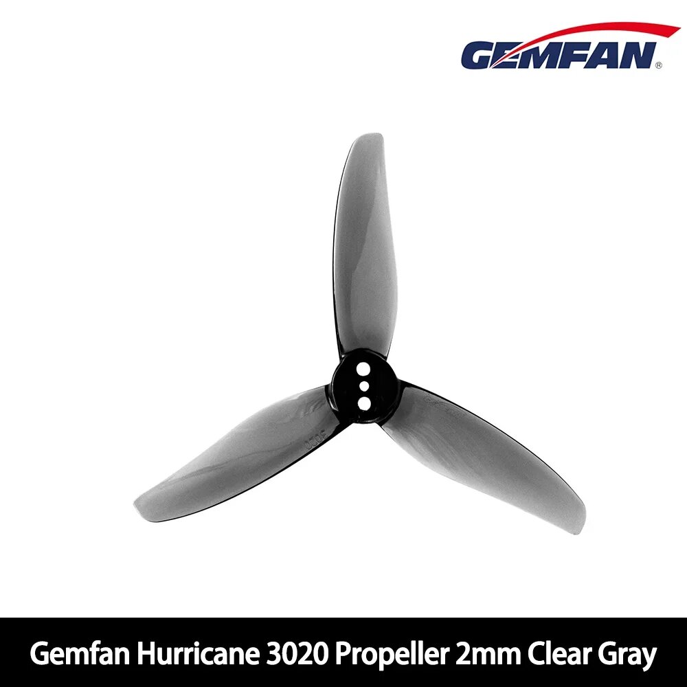 Gemfan Hurricane 3020 пропеллеры, Clear Gray 2мм