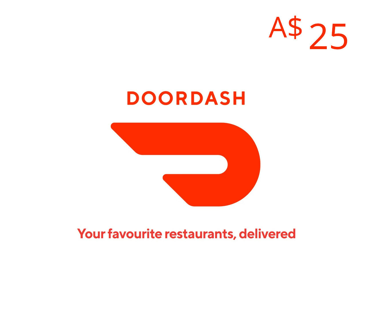 DoorDash A$25 Подарочная карта AU • регион Океания • цифровой ключ