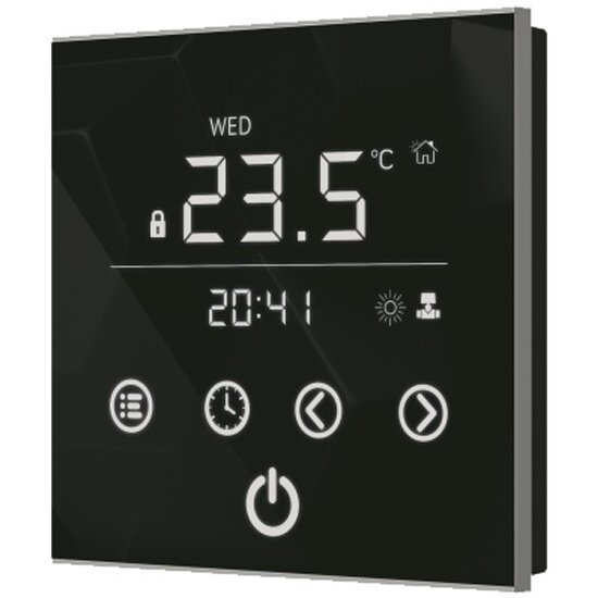 Терморегулятор Varmann Vartronic с сенсорным дисплеем, цвет черный, 703101