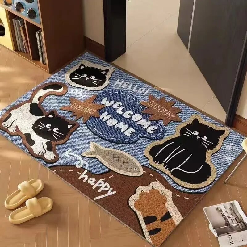 Коврик для ванной 80 см коврик для ванной с котиками, нескользящий коврик для ванной, декор для дома