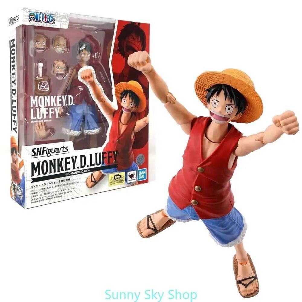 Фигурка Monkey D. Luffy S.H. Figuarts Bandai из пластика, подвижная, для коллекционеров, 14+