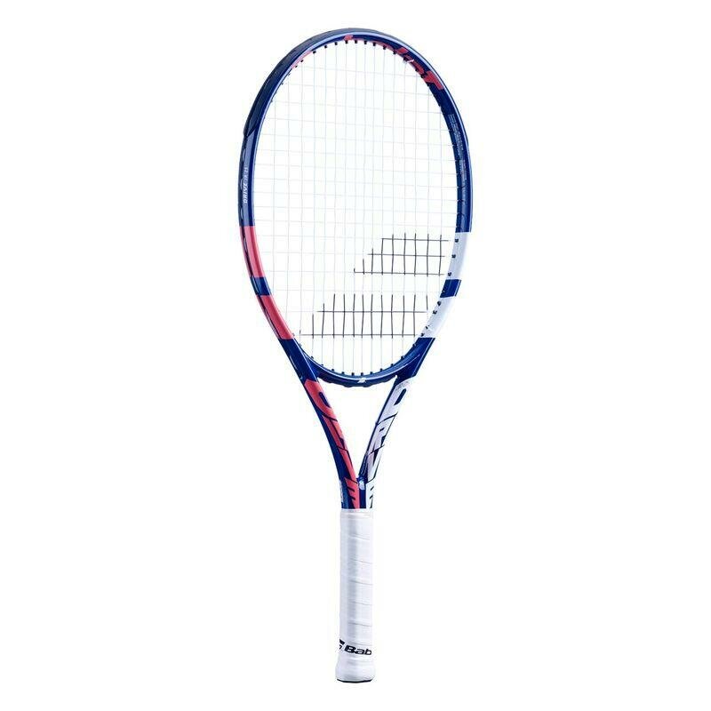 Decathlon Детская теннисная ракетка Babolat Drive Junior 25, размер: GRIP 00, цвет синий/розовый