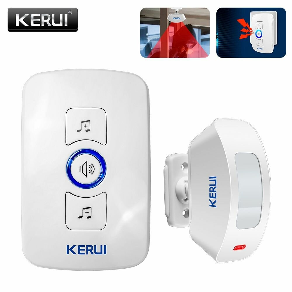 Беспроводной оповещатель KERUI с передачей на пейджер, инновационная охранная система с датчиком движения для контроля входа посетителей