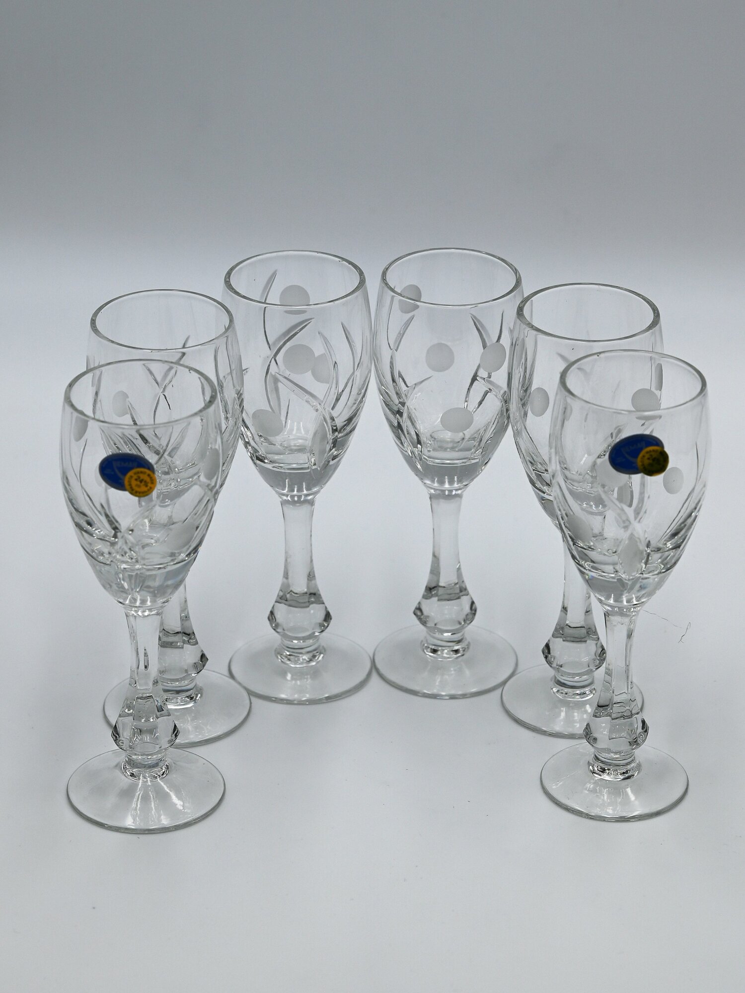 Рюмки шоты Неман стеклозавод набор 6 шт 70 мл на ножке (6874 900/112) для водки, виски, коньяка, текилы