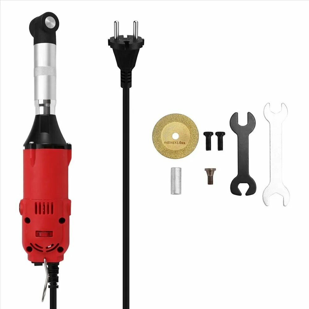 Электрический угловой электролобзик с регулируемой скоростью вращения 90 градусов, 350 Вт, керамическая плитка, вилка ЕС