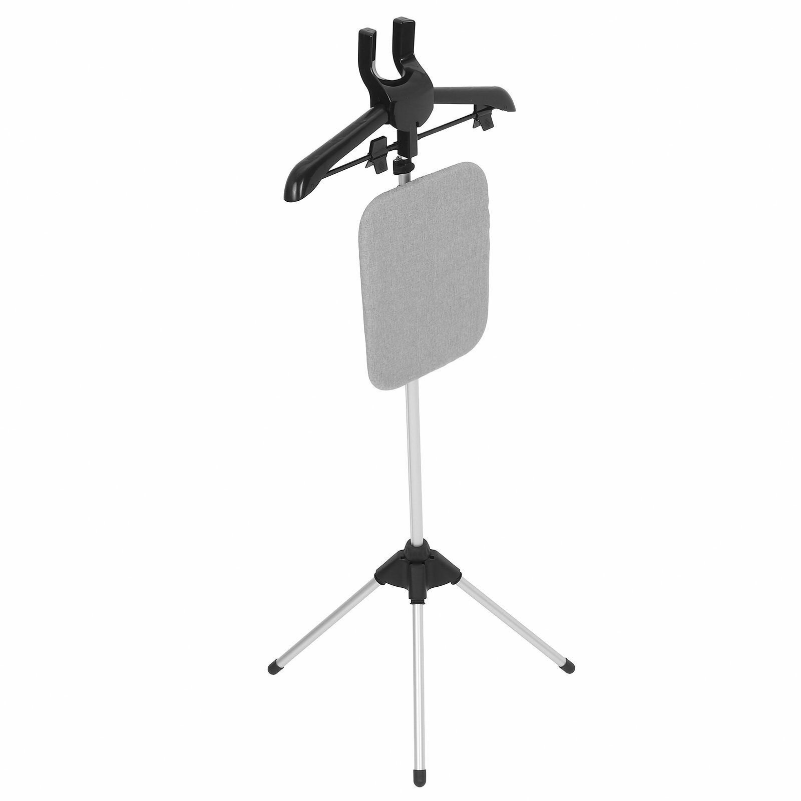 Регулируемая стойка для отпаривания и сушки одежды с гладильной доской, из алюминия и пластика, для дома