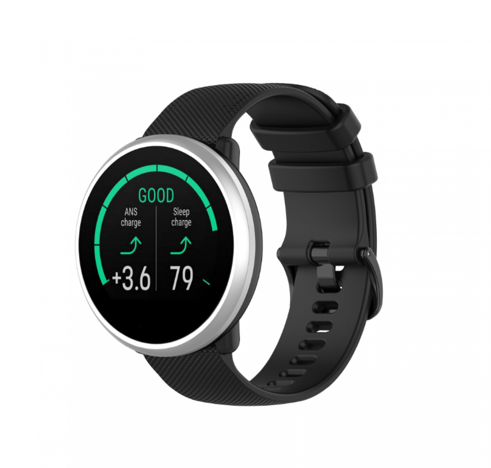 Сменный гипоаллергенный силиконовый ремешок MyPads Hypo для умных часов Polar Ignite 2 черный быстросъемный