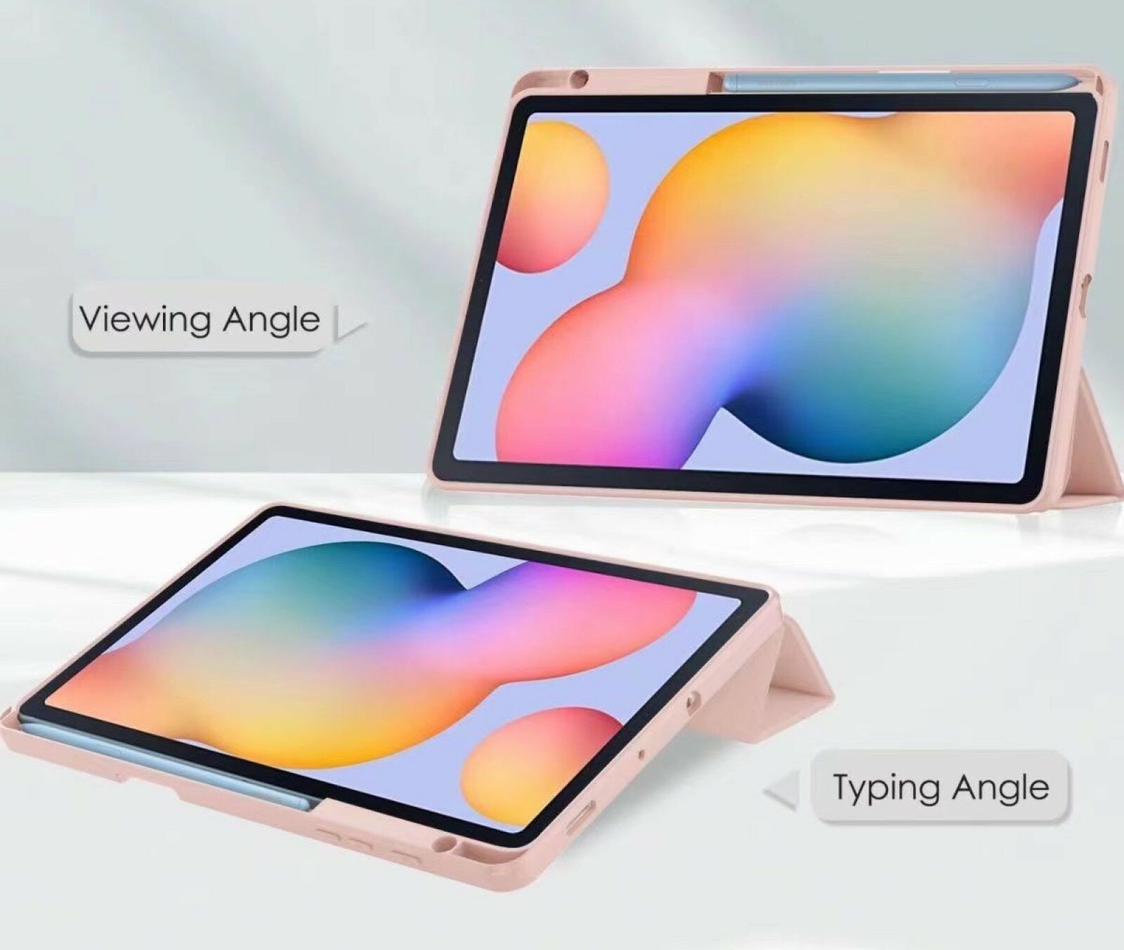 Ультра-тонкий чехол-обложка MyPads для Samsung Galaxy Tab S6 Lite 10.4 SM-P619 (2022) синий с функцией смарт включения