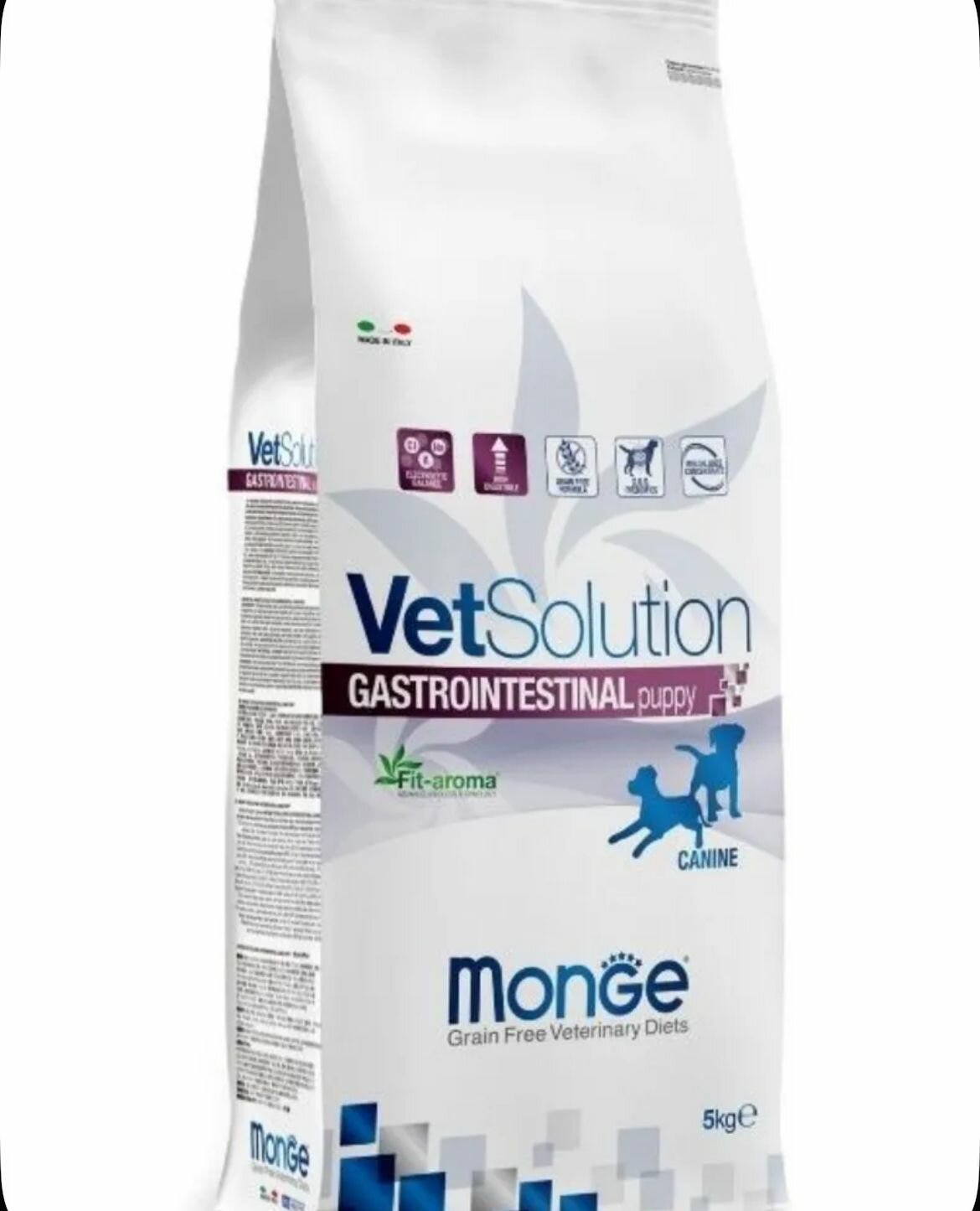 Monge VetSolution Puppy Gastrointestinal 5 кг лечебный сухой корм для щенков при заболеваниях ЖКТ