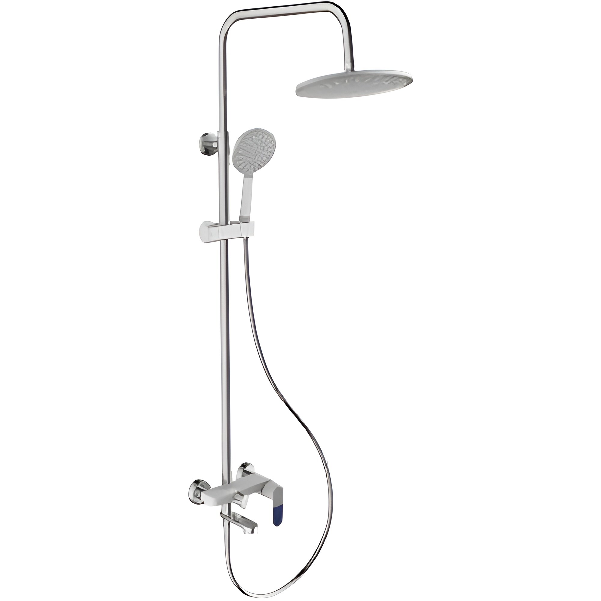 Душевая стойка Frap F2NV43UB4, верхний и ручной душ, латунь, хром