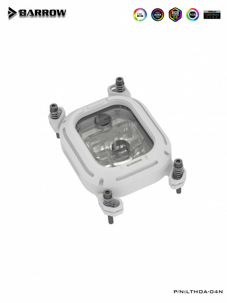 Водоблок Barrow (Kepler Series) AMD AM4 AM5 CPU Water Block - White