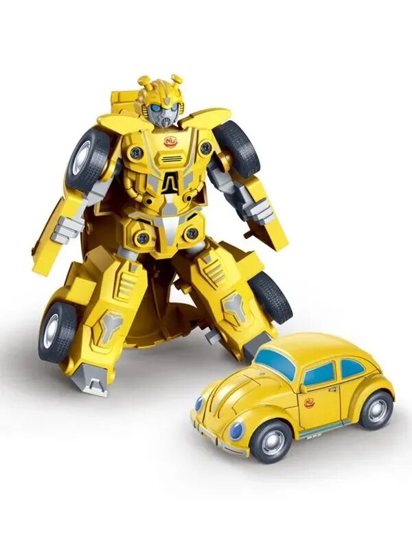 Роботы трансформеры Bumblebee Желтый пластиковый 2 в 1 для мальчиков — фото 1