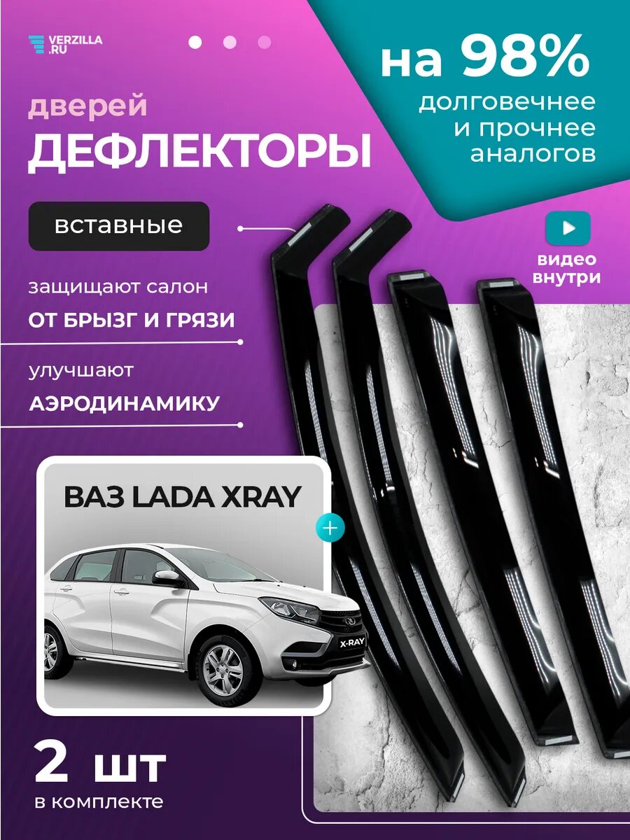 Дефлекторы Лада Х Рей, ветровики на двери