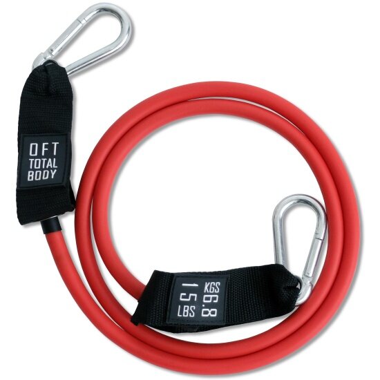 Эспандер из натурального латекса с карабинами Original Fit.tools FitTools сопротивление 15 lbs (6,8 кг)