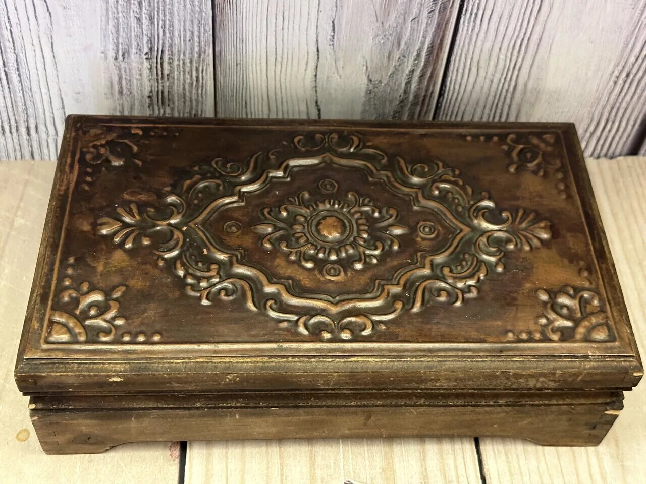 Шкатулка для украшений Деревянная винтажная ссср 60 годы