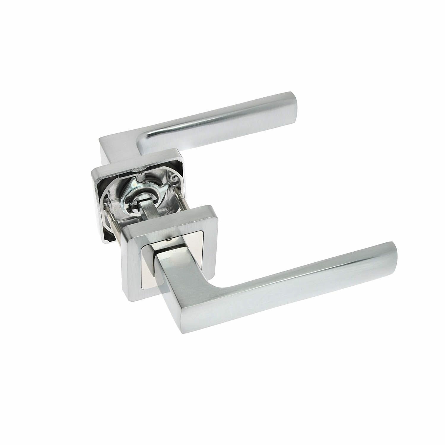 Ручка двери Code Deco раздельная конструкция, матовый хром, металлическая розетка, серия 22110 (H-22110-A-CRM )