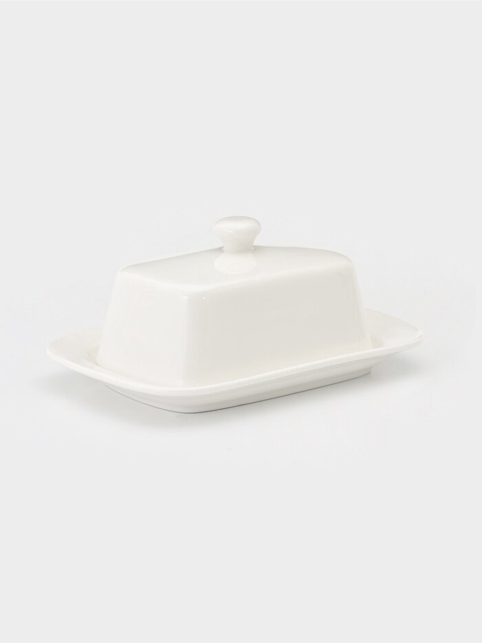 Масленка Magistro «Бланш», 19×12.5×8.5 см, фарфор, цвет белый