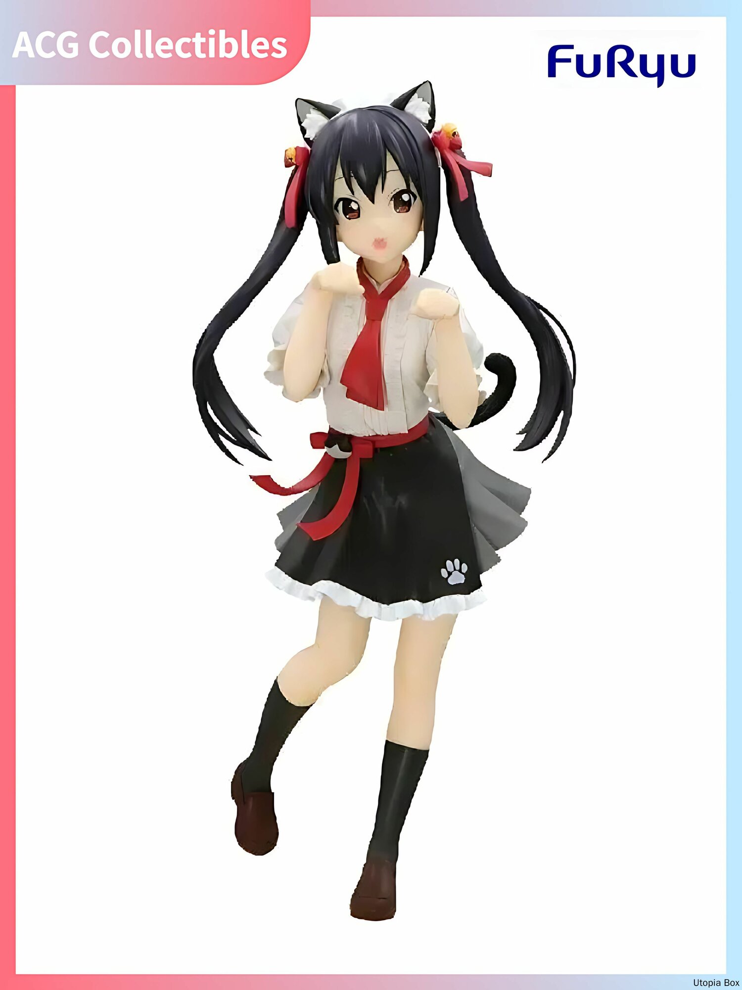 K-On! Nakano Azusa 15 см с кошачьими ушками Официальная лицензия FuRyu, милота на максимум!