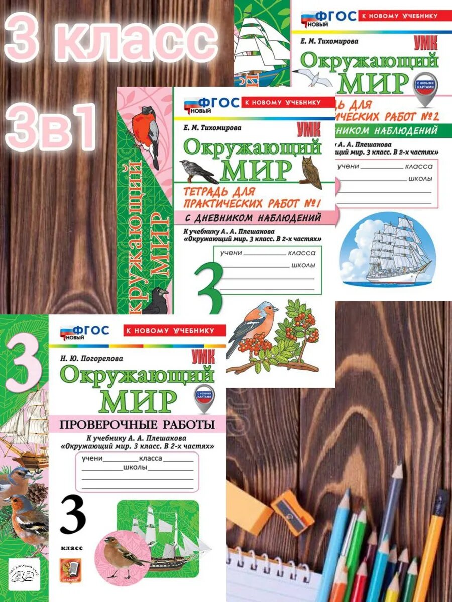Окружающий 3 кл. Тетрадь для практических работ+Проверочные