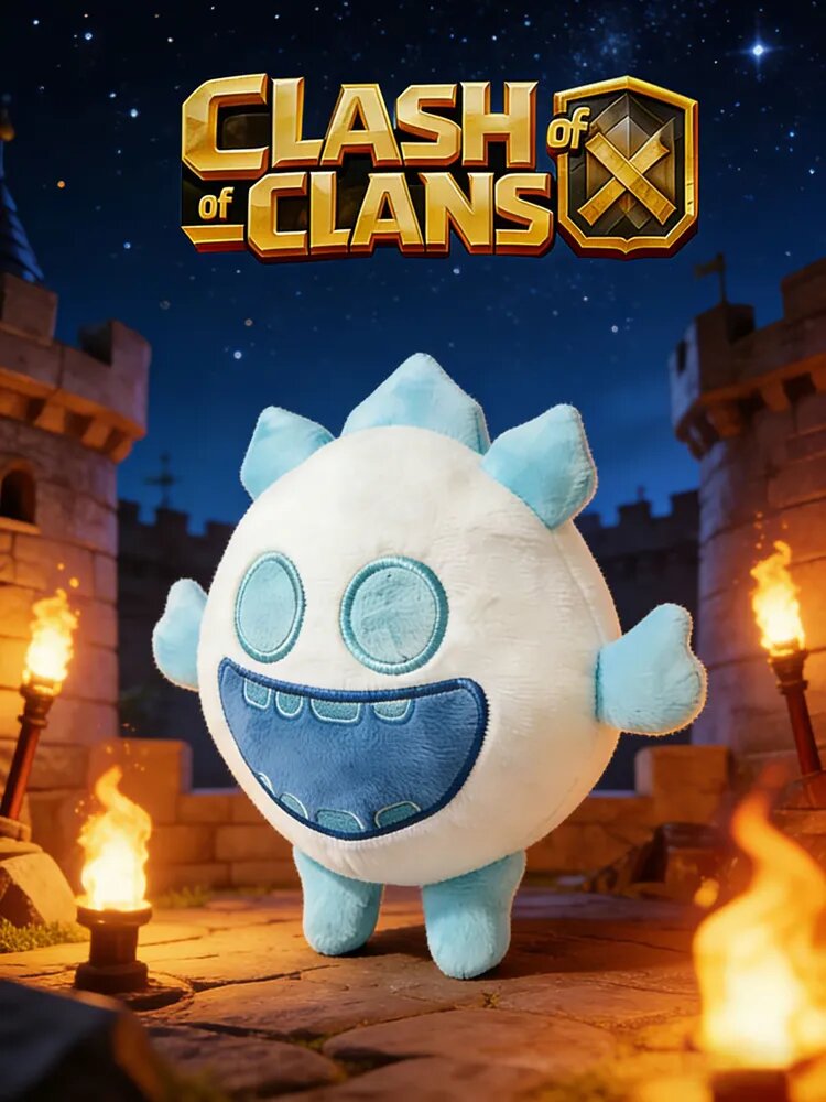 Мягкая игрушка Clash of Clans / Clash Royale: Ледяной дух (Ice Spirit), 9 см