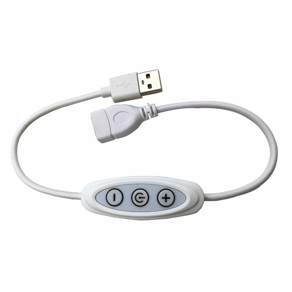 Многорежимный диммер для светодиодных ламп с 8 уровнями яркости и длинным кабелем, Белый