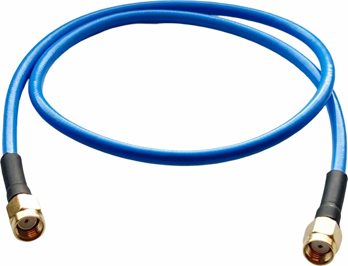 Conexpro flexi pigtail, 50cm, RG402, RSMA male - RSMA male синий