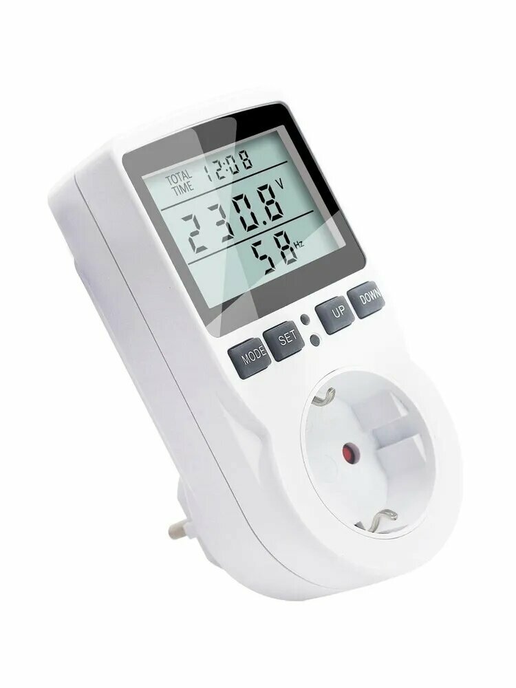 KETOTEK Wattmeter Немецкая розетка Счетчик электроэнергии, Счетчик потребления электроэнергии, Защита розетки от перегрузки 3680 Вт