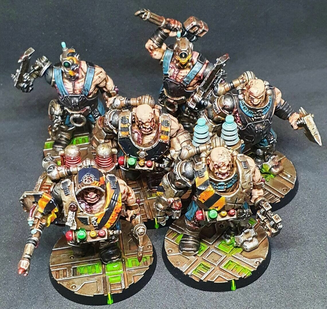 Slave Ogryn Gang. С подставками. Necromunda. Warhammer