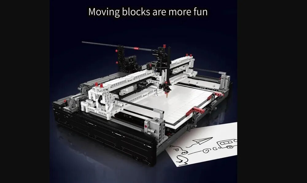 Конструктор Mould King 13181 MOC Моторизованный программирующий плоттер, 3088 деталей, Сборные модели, подарки на день рождения-A2