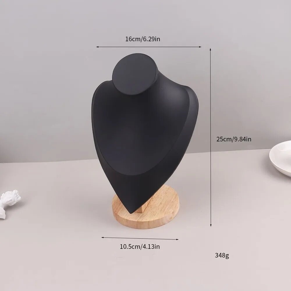 Бюст для украшений Треугольная форма h-25, черный, ширина 16 см, глубина 10.5 см
