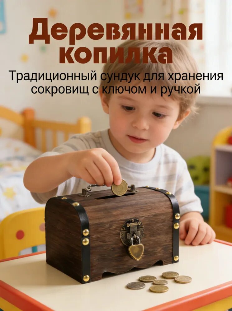 Копилка для денег "14*10*10cm", 14х10 см, 1 шт