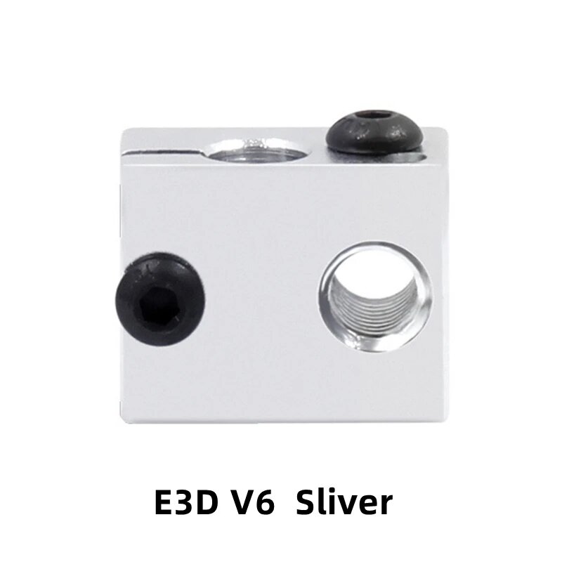 Нагревательный Блок E3D V5 V6 MK7 MK8 CR-6 SE Volcano PT100 Для 3D-принтера: E3D V6 Sliver