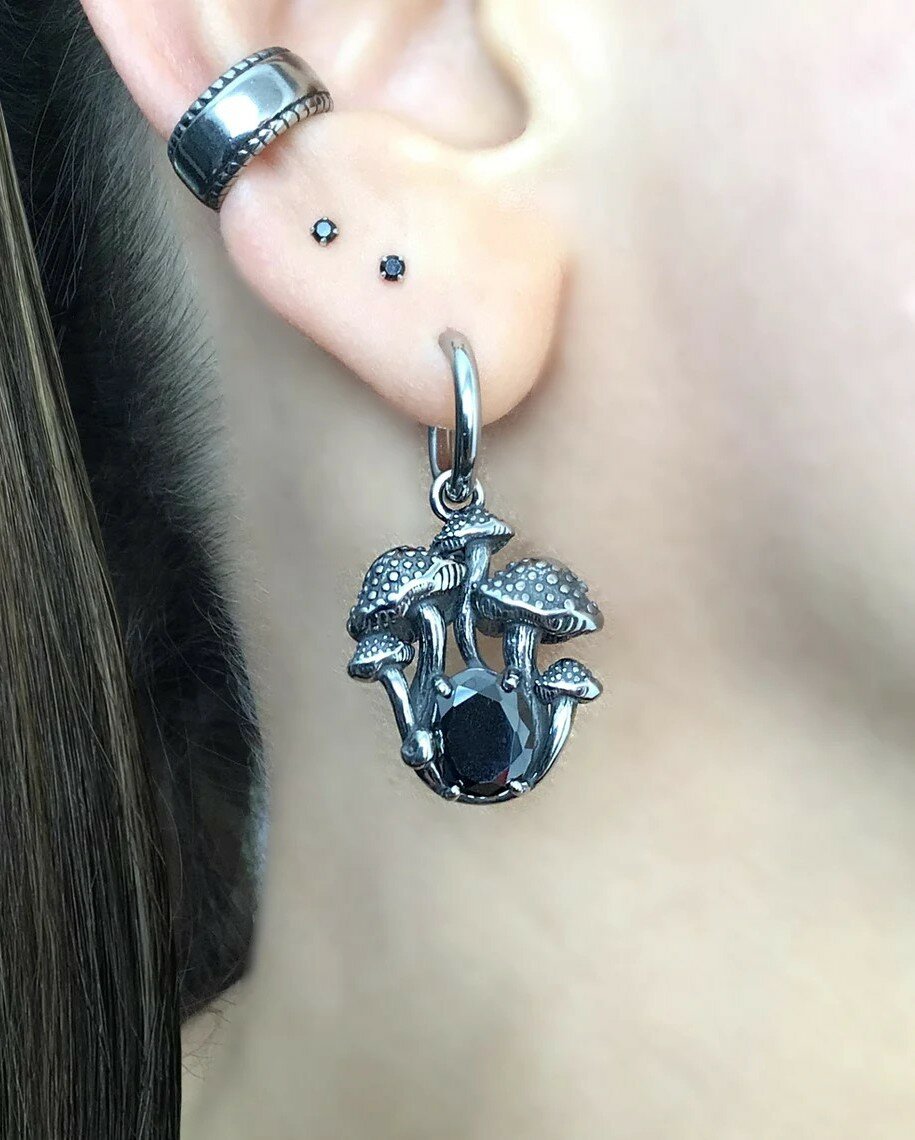 Серьги-трансформеры, славянский оберег, искусственный камень, фианит