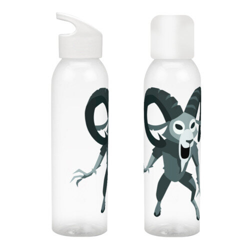 Бутылка для воды «баран 99 ночей в лесу рам козел 99 ночей 99 nights» (белый)