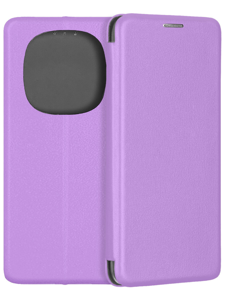 Чехол-книжка для Redmi Note 14 Pro 5G фиолетовый / подставка, отделение для карт