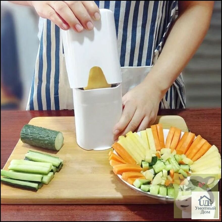 (Ручная) Картофелерезка / Машинка для резки картофеля фри из нержавеющей стали / Овощерезка