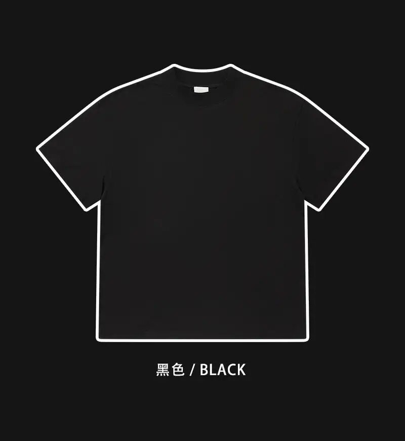 Мужская футболка UETEEY оверсайз из хлопка Черный, XL, Black