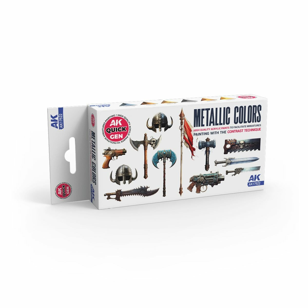 Набор акриловых красок AK Interactive - QUICK GEN Set - Metallics