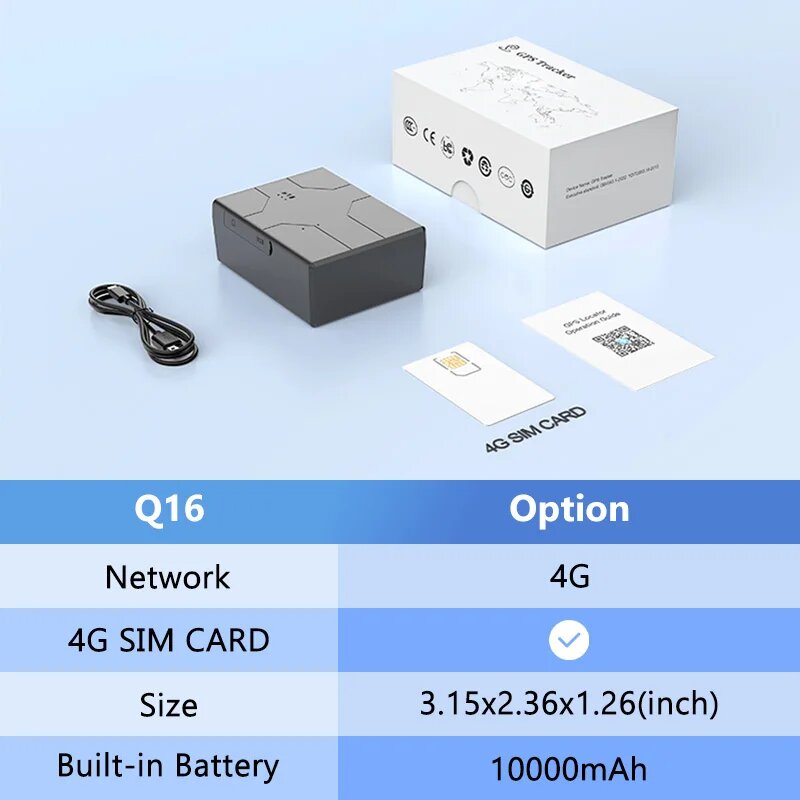 4G GPS трекер Q16 с SIM-картой