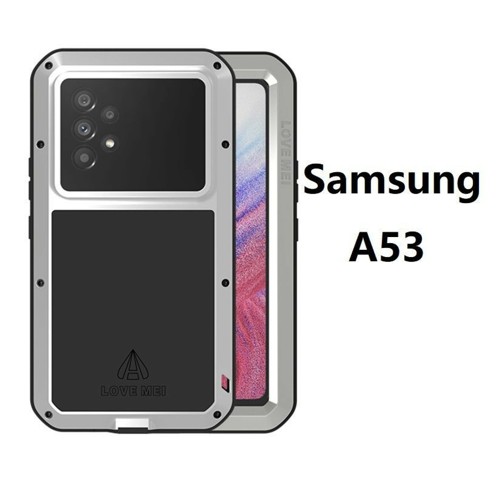 Чехол MyPads Powerful Metal для Samsung Galaxy A53 ударопрочный металлический корпус