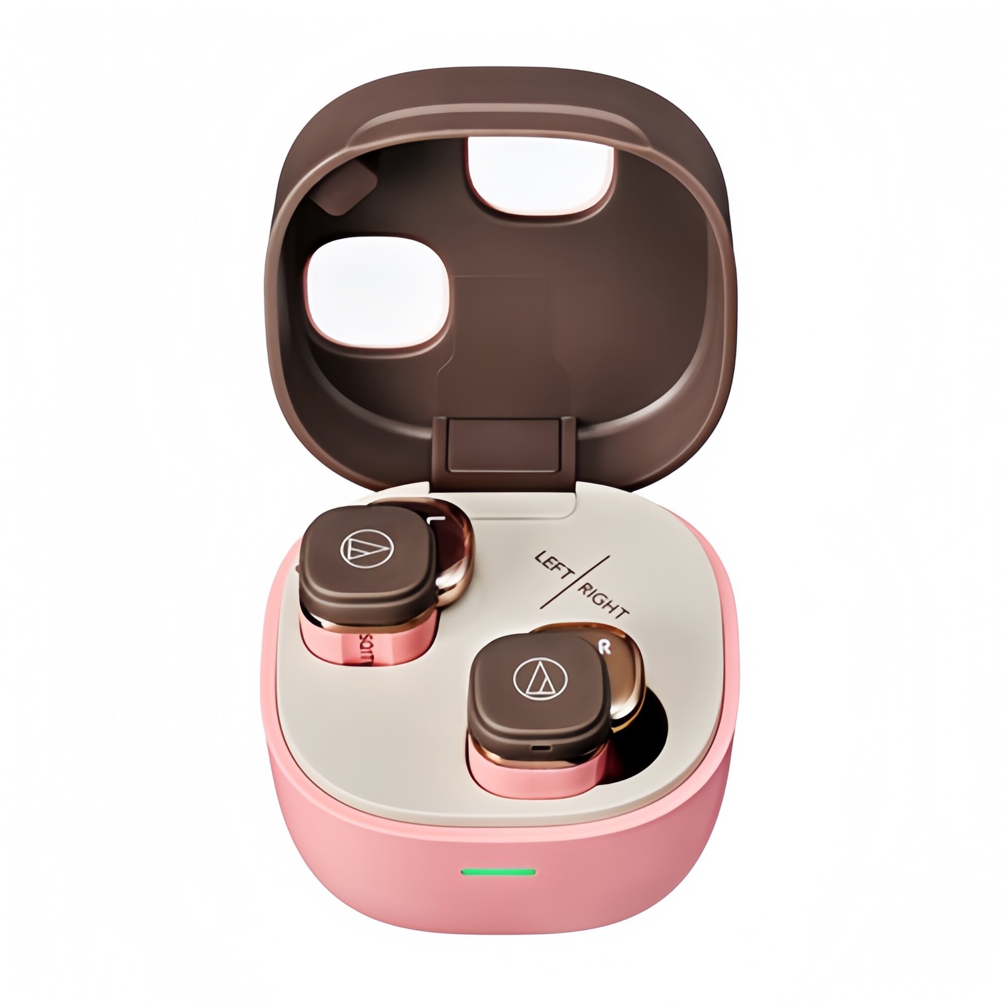 Беспроводные Bluetooth наушники Audio-technica ATH-SQ1TW2 Gen 2, Новое-оригинал, Pink Brown
