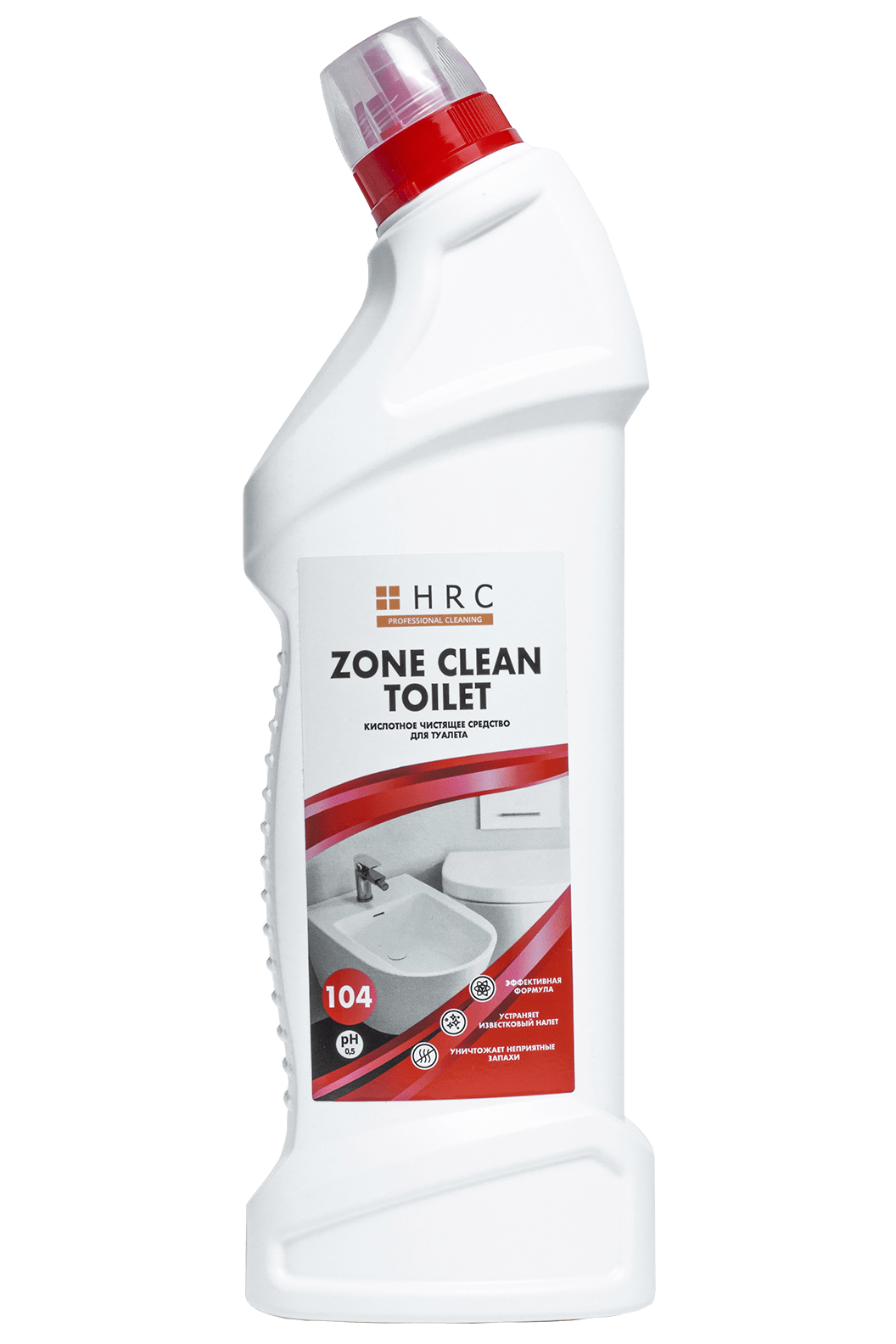 Средство для очистки туалетов HRC, гель 750мл, кислотное