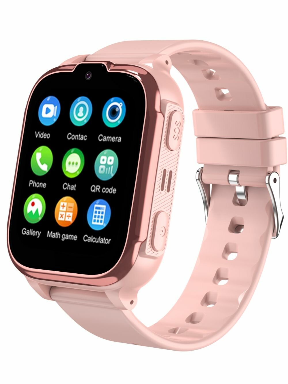 Смарт часы детские, с сим картой, для детей, Розовый
