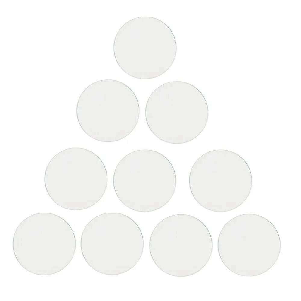 Запасное стекло для часов, 10 шт, 1 мм, прозрачное, минеральное, плоское, для часовых мастеров, размер 16.5 мм