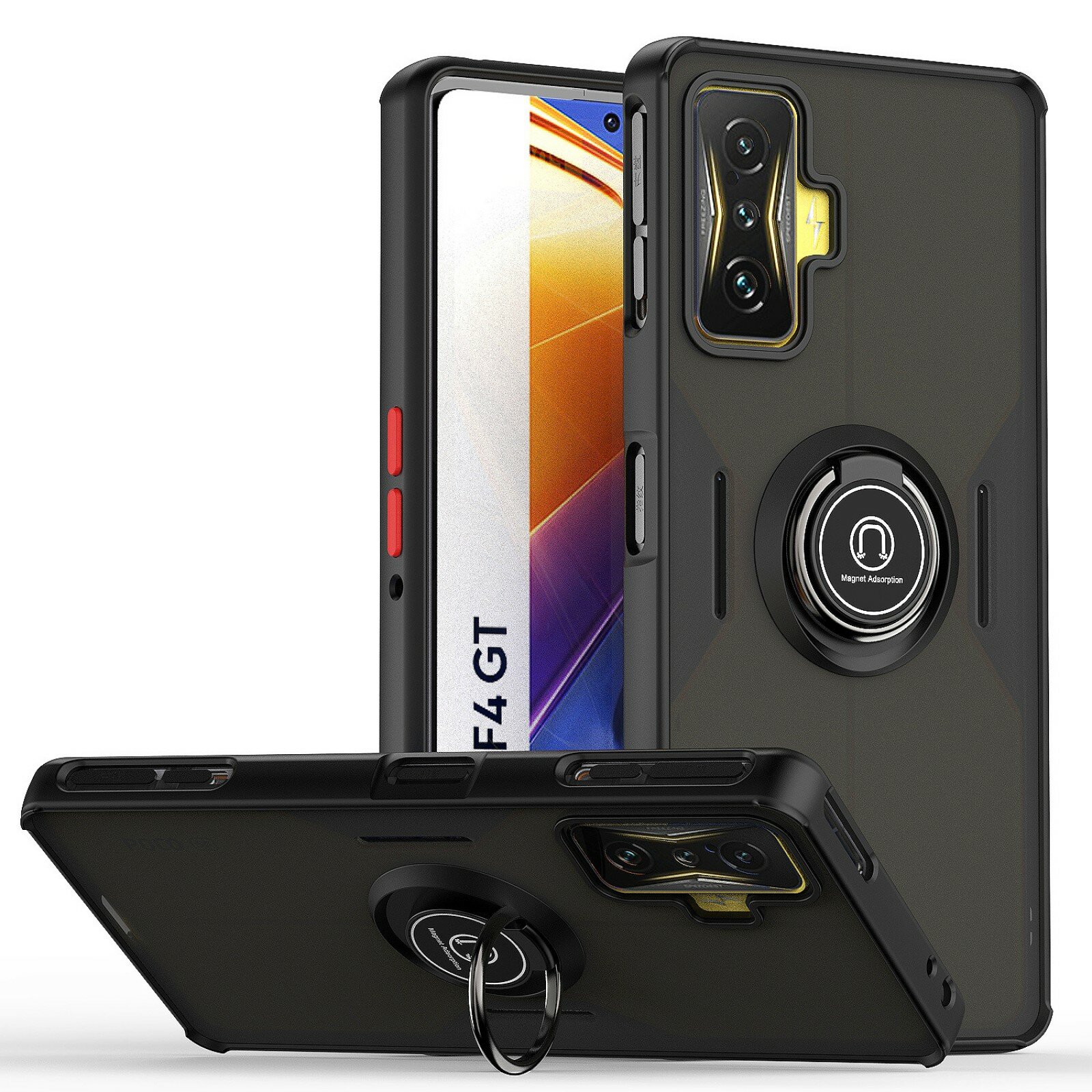 Противоударный усиленный чехол-бампер-пенал MyPads Heavy для Xiaomi Poco F4 GT / Redmi K50 Gaming черный