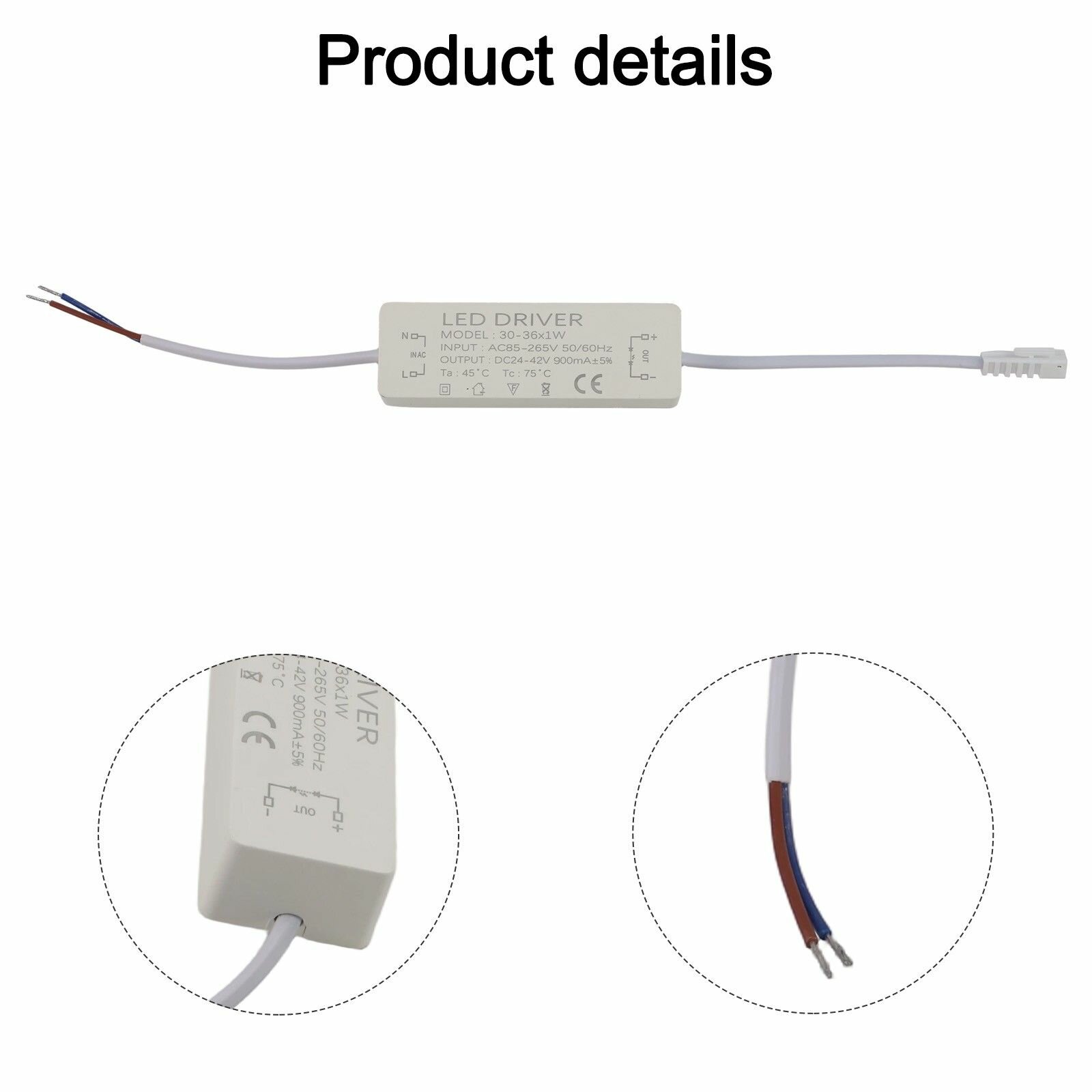 Адаптер питания светодиодного драйвера мощностью 20 Вт/30 Вт для светильников downlights, потолочных светильников и всех других ламп