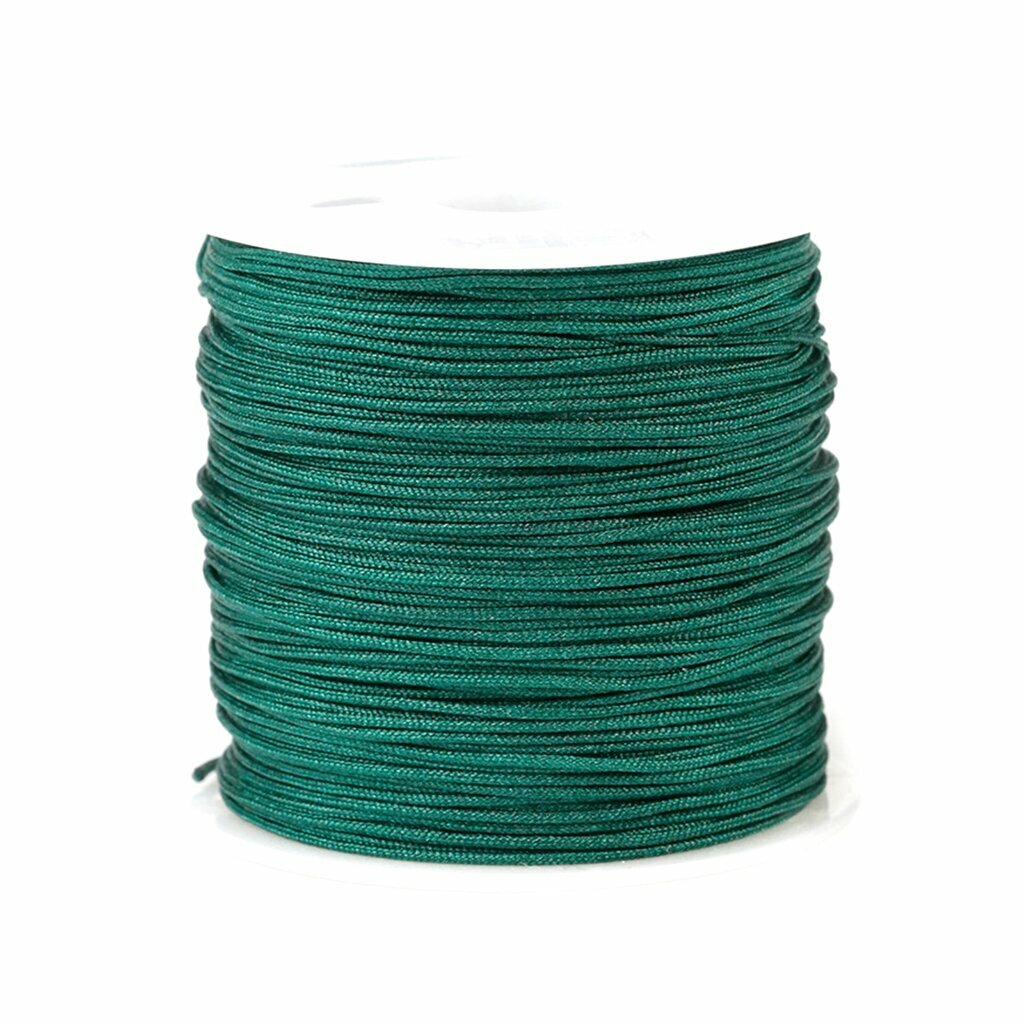 № 72 нефритовая нить длиной 45 м, красная веревка, вышитая бисером, чернильно-зеленая